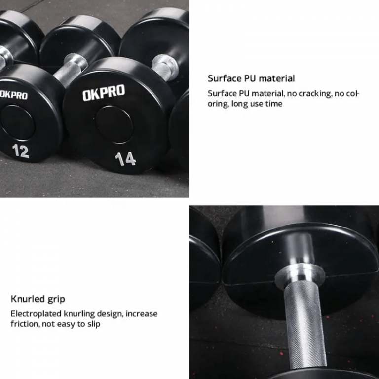 Round Urethane Dumbbell Set 2.5kg - 50kg (20 Sets) - Gym Gear